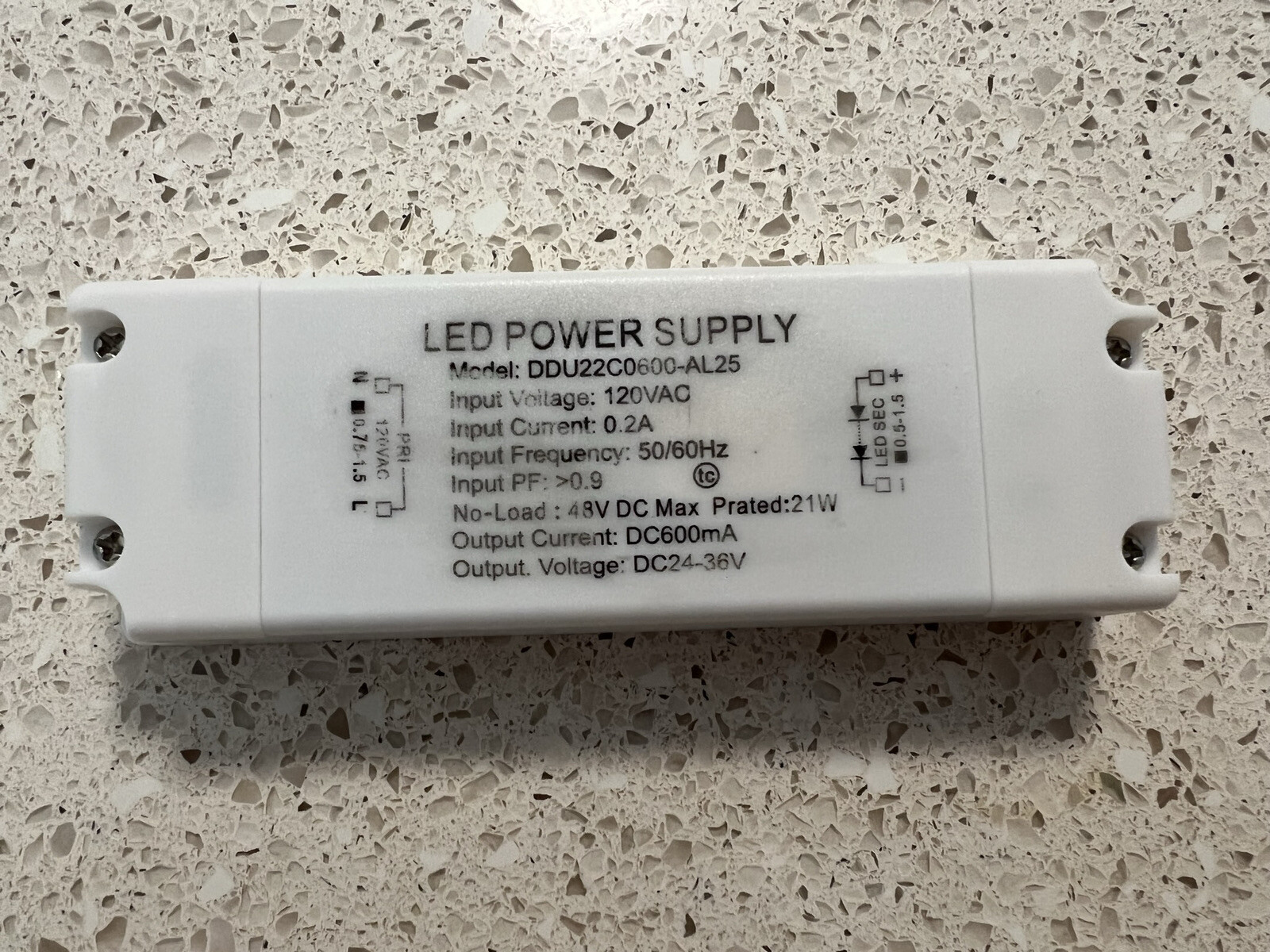 Constant Current LED Driver 24-36V 600mA 21W | eBay