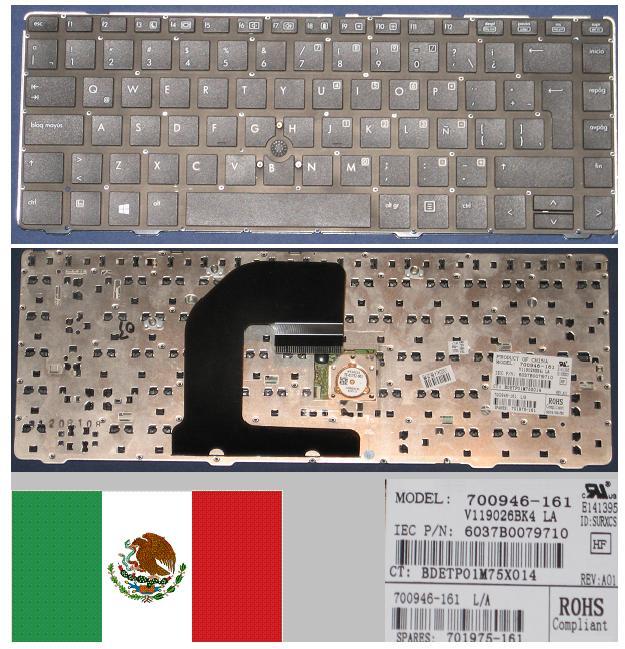 Keyboard qwerty Latino HP Elitebook 8460P 700946-161,701975-161 ...
