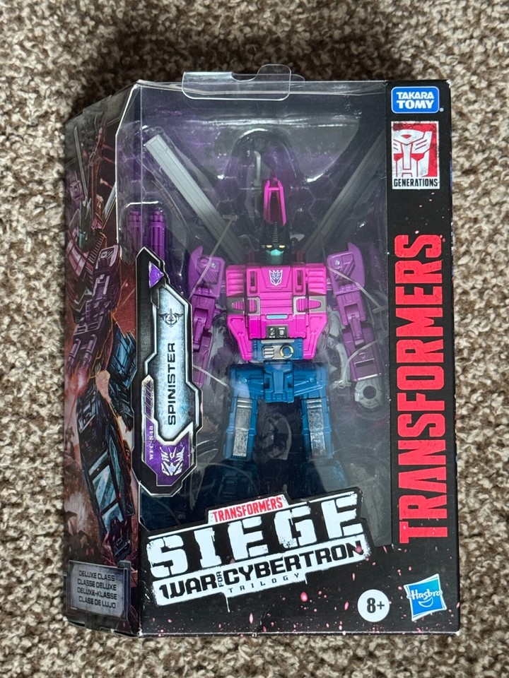 Transformers War for Cybertron Siege Spinister w/ Target Masters Singe ...
