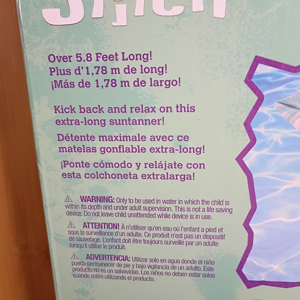 Swimways Stitch Suntanner Pool Float, Beach /Pool Floats & Kids Pool Toy Fun | eBay