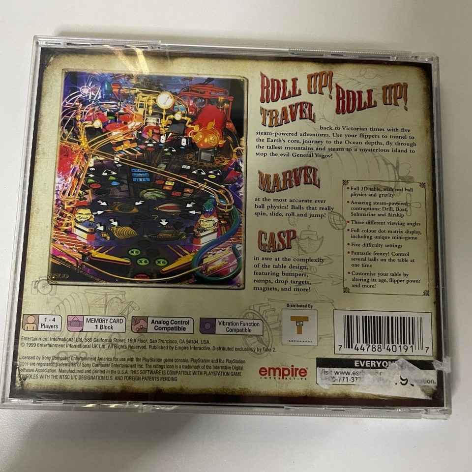 Pro Pinball Fantastic Journey Sony Playstation Empire Interactive Video ...
