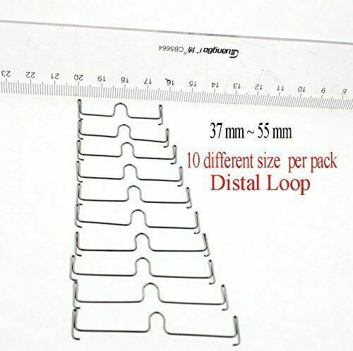 10 Pcs Dental Orthodontic Stainless Steel Palatal Arch Bar Distal Loop ...