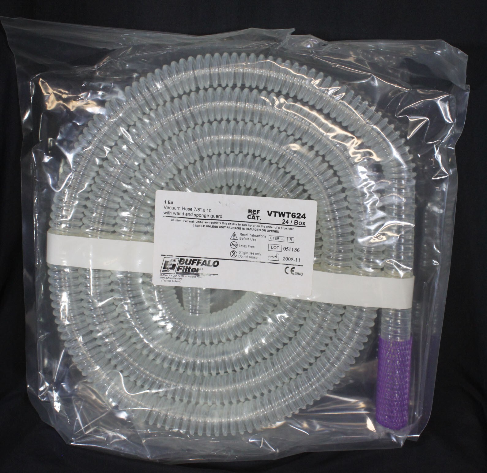 Buffalo Filter VTWT624 Vacuum Hose Smoke Evacuation Tubing 7/8 ' Wand ...