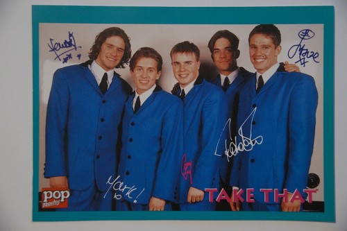 Take That with Robbie Williams - 1994 Pop Rocky Autogrammkarte ...