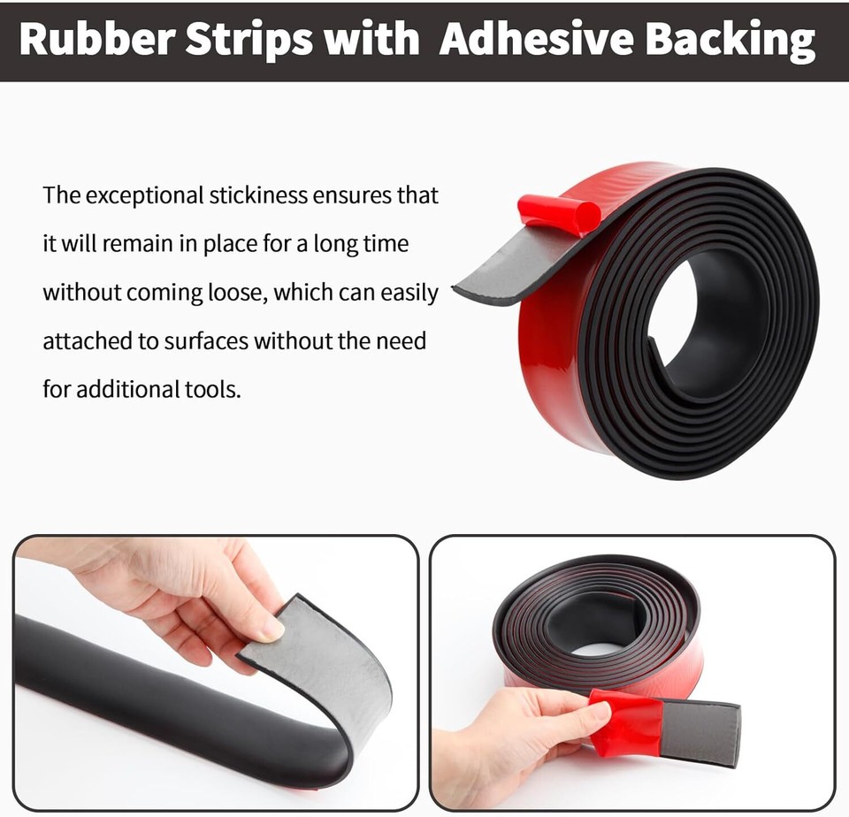 Self Adhesive Rubber Strips, Solid Neoprene Rubber Sheets Rolls Strips ...