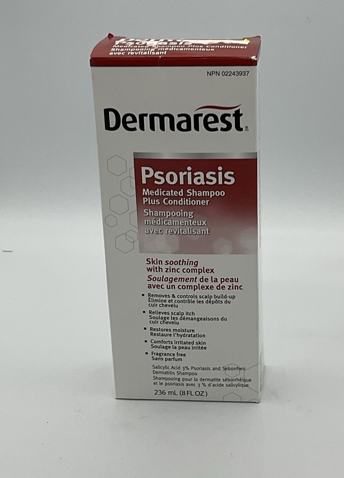 Dermarest Psoriasis Medicated Shampoo Plus Conditioner, 8 FL OZ New Exp ...