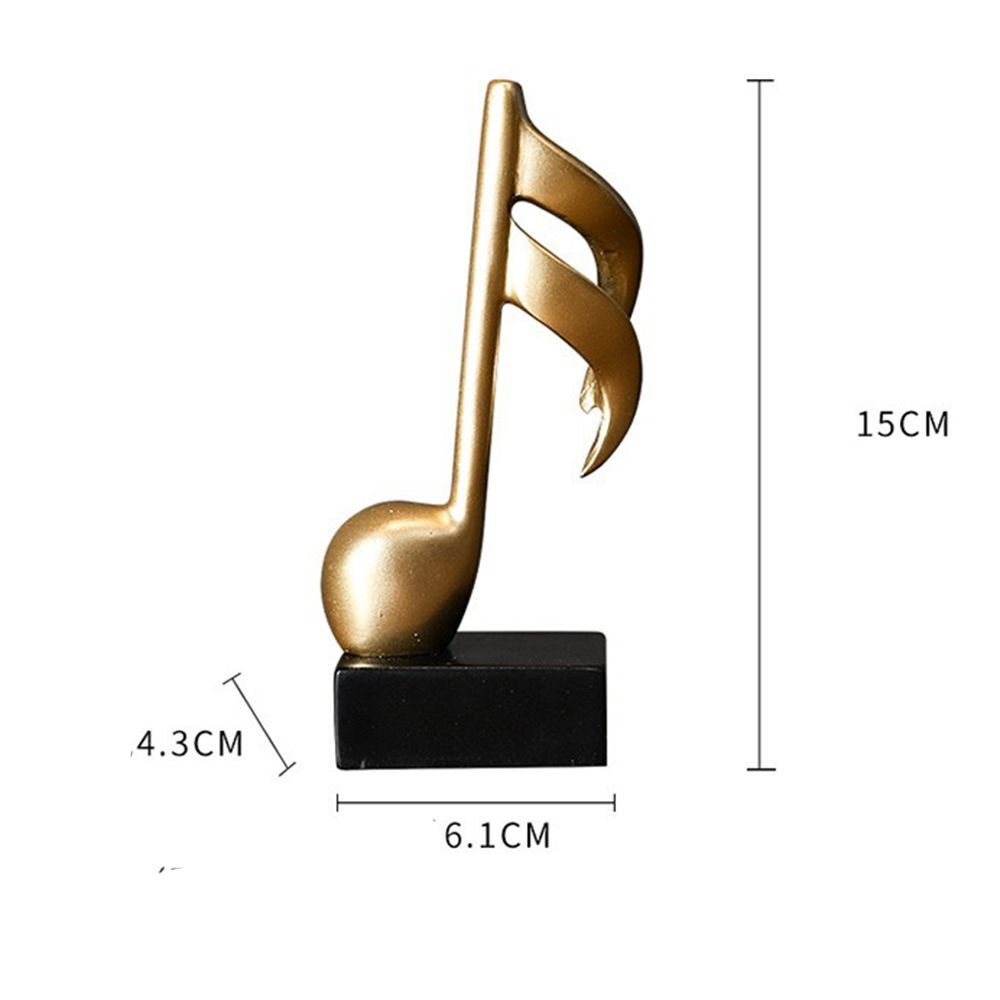 Resin Music Shape Sculpture Photo Props Statue Figurine Music Note ...
