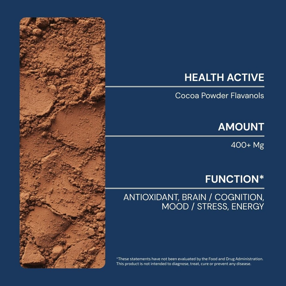 Blueprint Bryan Johnson Non Dairy Cocoa Powder - 7.5% Flavanols, 100% ...