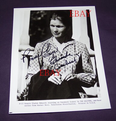 "The Waltons" TV photo signed Ronnie Claire Edwards mint RARE! Corabeth ...