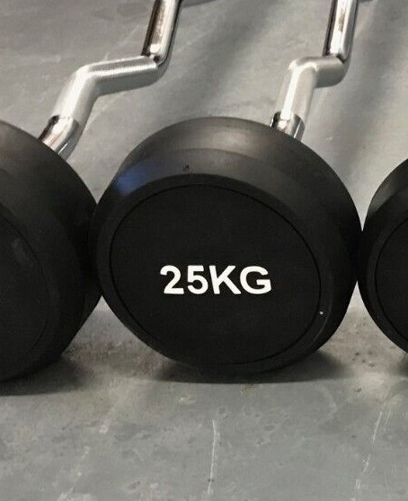 BEAST MODE Fitness EZ Curl Barbells Set Weight Lifting Bars weight loss ...