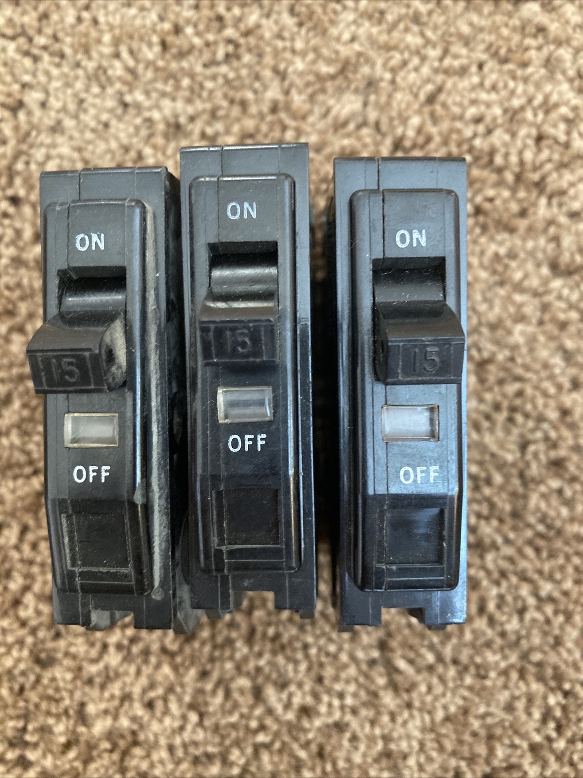 3 Square D QO115 15 Amp 1 Pole 120/240V Circuit Breakers Type QO | eBay