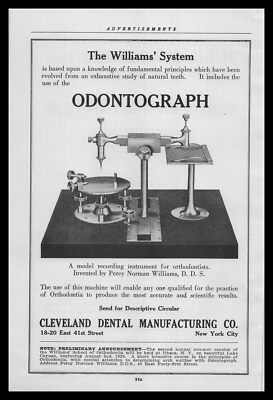 1920 Odontograph Percy Norman Williams DDS Cleveland Dental C New York ...