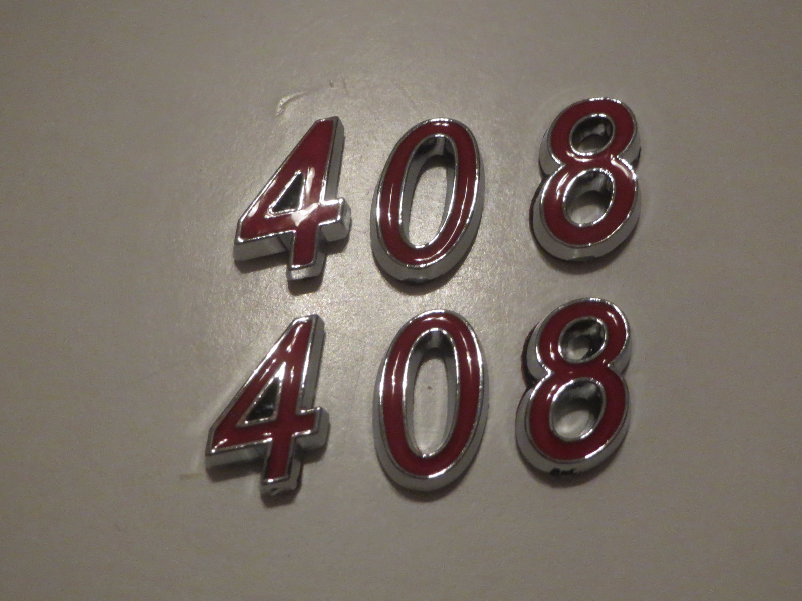 FORD 408 STROKER HOOD SCOOP FENDER TRUNK ENGINE ID EMBLEMS SET RED | eBay