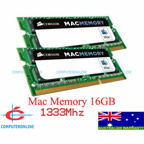 Corsair Mac Memory 16GB RAM 1333MHz DDR3 SODIMM 2x8GB Apple iMac MacBook Pro C9 | eBay Australia