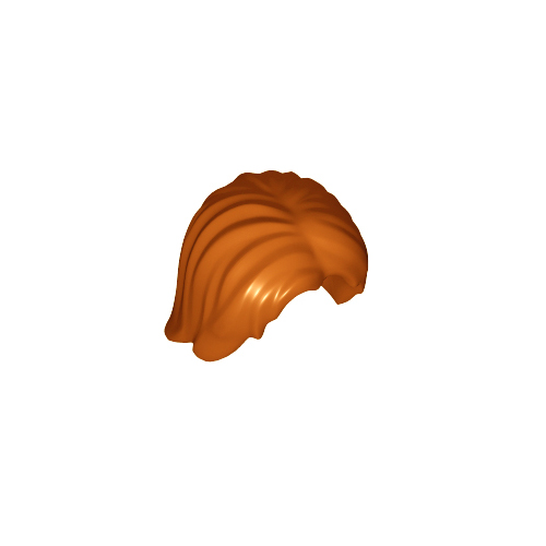 LEGO PART - Dark Orange Minifigure Hair, Mid-Length Tousled with Center ...