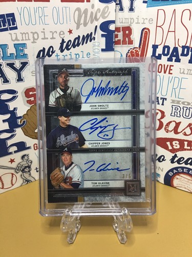 2020 Topps Museum John Smoltz/Chipper Jones/Tom Glavine Tripple On Card ...