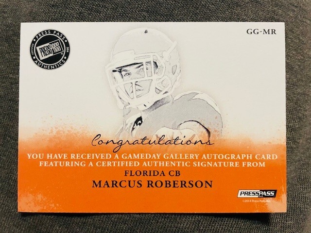 2014 Press Pass Gameday Gallery Marcus Roberson Rookie Auto Autograph /150 Rare | eBay
