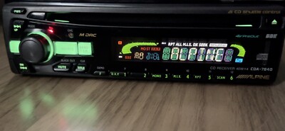 ALPINE OLD SCHOOL CDA-7840 VINTAGE CAR AUDIO STEREO CD IN DASH UNIT ...