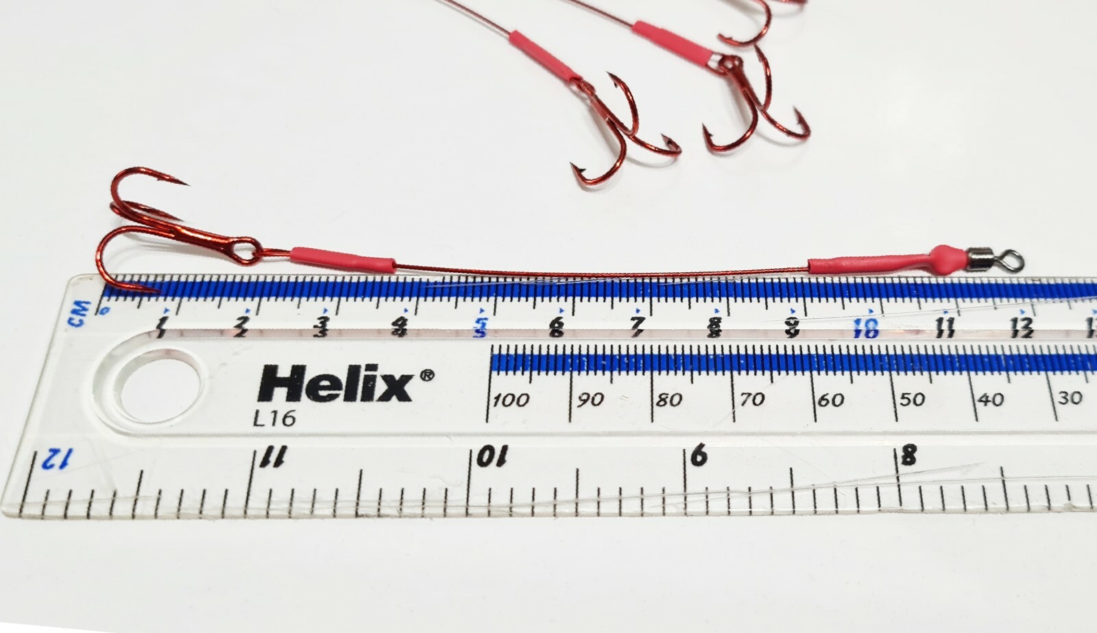 PIKE TRACE/STINGER SINGLE TREBLE AFW WIRE 30LB - 45LB RED TREBLE SIZE 6 ...