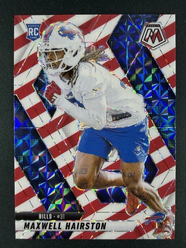 2025 Mosaic Football Maxwell Hairston RC Red & White Stripe Buffalo ...