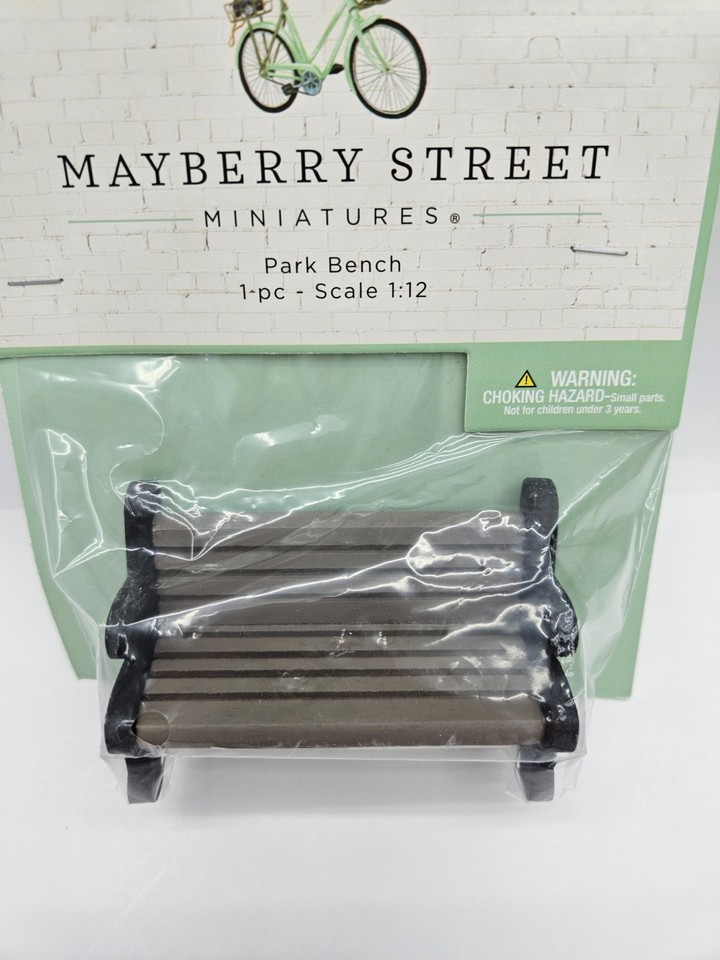 Mayberry Street Miniatures Park Bench 1:12 Scale Dollhouse Mini ...