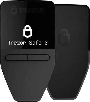 Trezor Safe 3 Secure Element Crypto Hardware Wallet Cosmic Black TS3BL ...