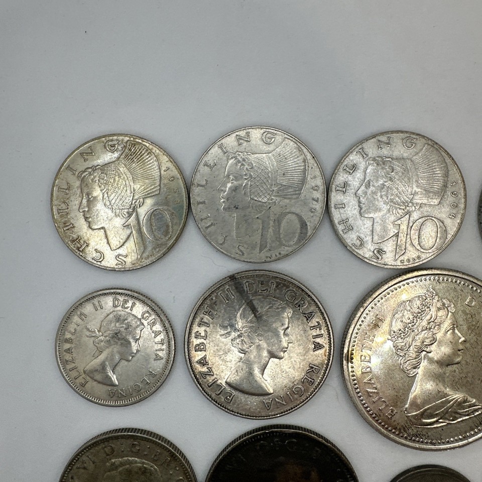 Lot Of 22 Foreign Silver Coins Various Countries Fineness And Dates | eBay