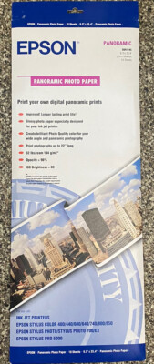 Epson Panoramic Photo Paper | 8.3‚Äùx23.4‚Äù | 10 Sheets | High-Gloss ...