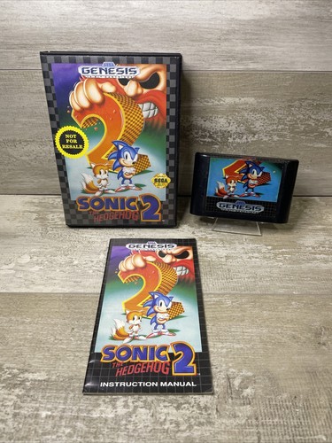 Sonic the Hedgehog 2 (Sega Genesis, 1992) Game Complete with Manual ...