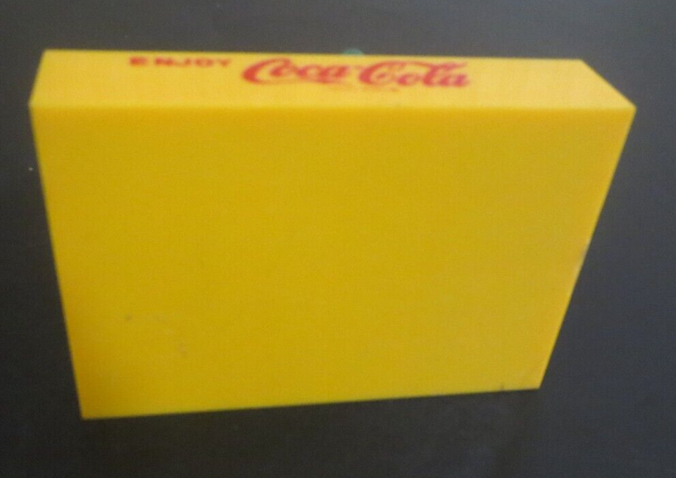 Enjoy Coca-Cola Yellow Plastic Case 3.5 x 2.25 inches 24 Green Plastic ...