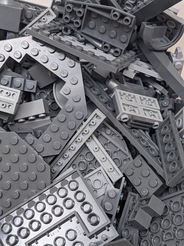 450+pcs LEGO Gray Bulk Parts Pieces Bricks Plates Specialty Random Lot ...