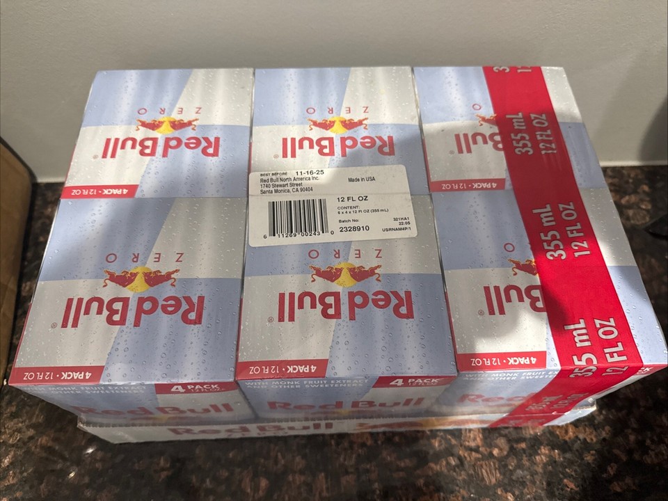 Red Bull “Zero” Monk Fruit In Hand 12oz Full Case Of 24 | eBay