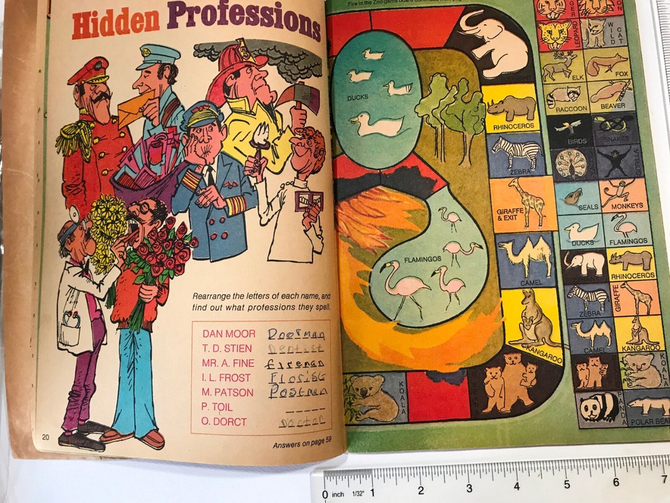 1976 Golden Puzzle Fun #6 * Vintage Rare Color ACTIVITY Book * paper ...