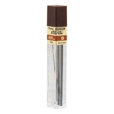 Pentel Drafting Lead Micro-Fine 0.3mm B-Hardness Super Hi-Polymer 12 ...
