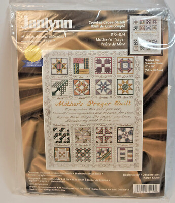 Janlynn Design Works Mother’s Prayer Quilt Counted Cross Stitch Kit #72 ...