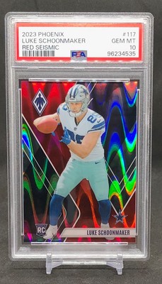 2023 Panini Phoenix Luke Schoonmaker Red Seismic 189/199 RC PSA 10 #117 ...
