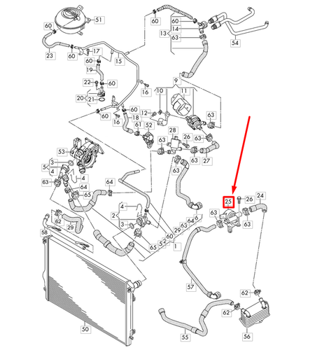 VOLKSWAGEN GOLF 5G MK7 Cooling System Solenoid Valve 5Q0906457K NEW ...