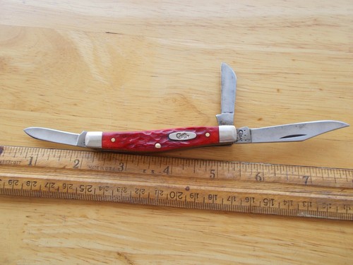 Case XX USA 6344 CV Pocket Knife Bone Red Stockman - 3 Blade | eBay
