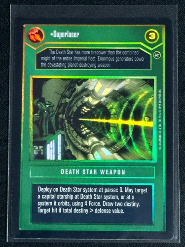 2000 Decipher Star Wars CCG Reflections Foil Superlaser RARE Vader ...