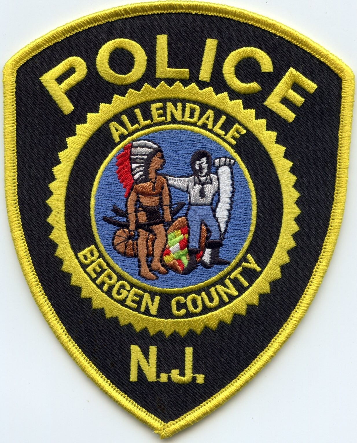 ALLENDALE Bergen County NEW JERSEY Indian POLICE PATCH | eBay