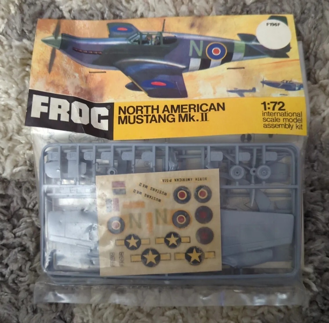 VTG FROG 1/72 North American Mustang Mk II 72nd Scale Bagged Model Kit ...