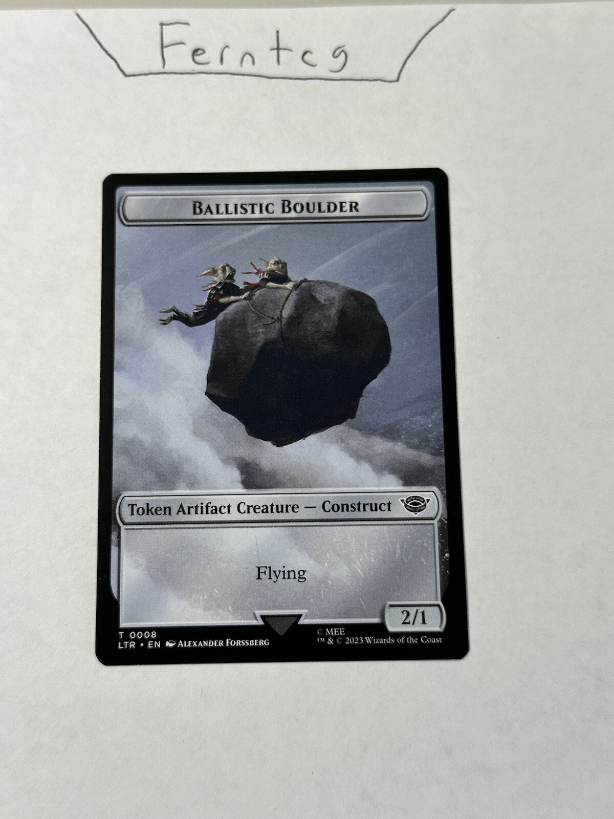 Magic Ballistic Boulder Token 0008 NM The Lord of the Rings Ships Same ...