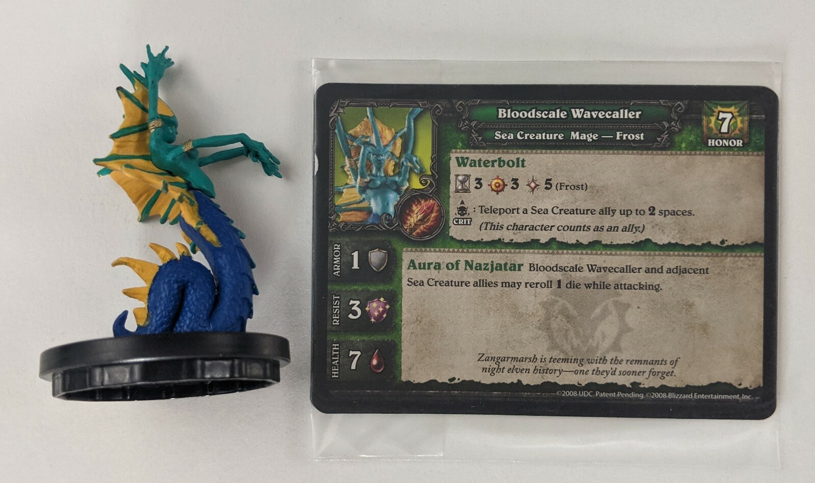 Bloodscale Wavecaller World of Warcraft Miniatures Figure WoW Cards ...