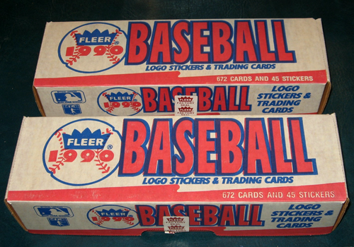 Lot of (2) 1990 FLEER Baseball Factory Complete 672-Card Set & Stickers ...