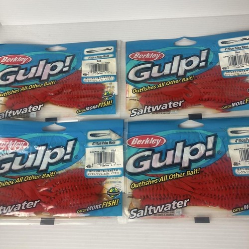 Gulp Pulse Worm Red 4 Inch Sold Individually Discontinued | eBay