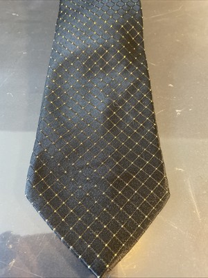 Donald J Trump Signature Collection Neck Tie Black Gold Abstract Silk ...