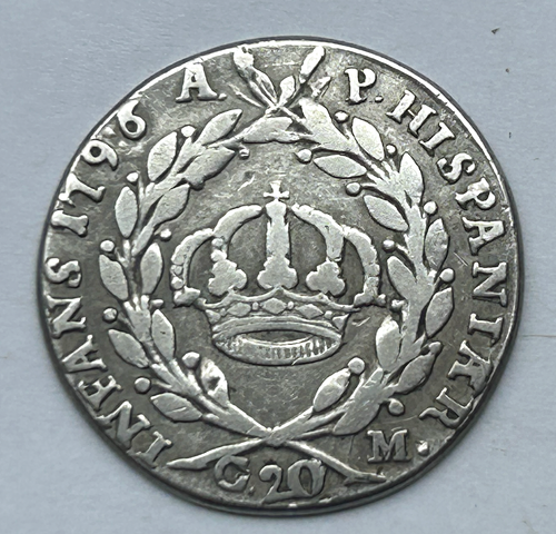 Italian States NAPLES SILVER 20 Grana KM# 210 1796 P AP-M | eBay