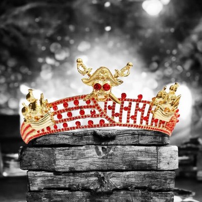Pirate Queen Tiara, Gold Tiara, Costume Headpiece, Halloween Crown ...