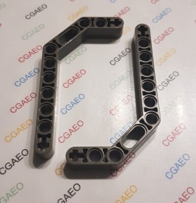 2 x Lego 32009 Technic, Liftarm 1 x 11.5 Double Bent Thick - DARK GRAY ...