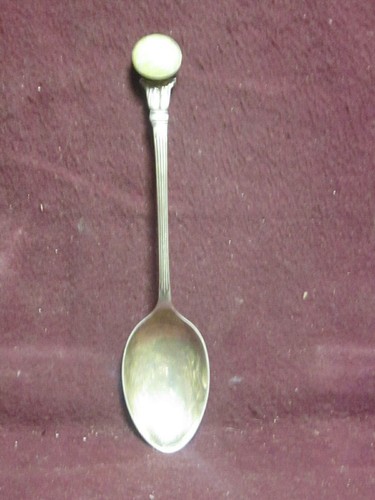 1961 Sterling HENRY GRIFFITH & SONS ENGLAND SPOON GREEN STONE 4 5/8" No ...